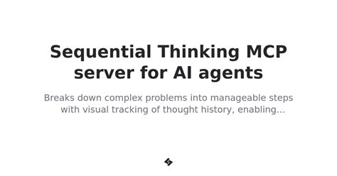 Sequential Thinking Mcp Server For Ai Agents