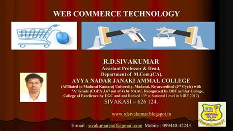 Web Commerce Technology Rdsivakumar Ppt