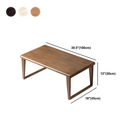 Solid Wood Rectangle Coffee Table Modern Minimalist Coffee Table Coffee Tables
