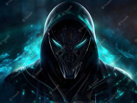 premium photo anonymous robot hacker concept of hacking cybersecurity