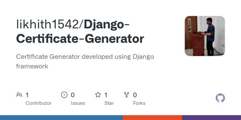 Github Likhith1542django Certificate Generator Certificate Generator Developed Using Django