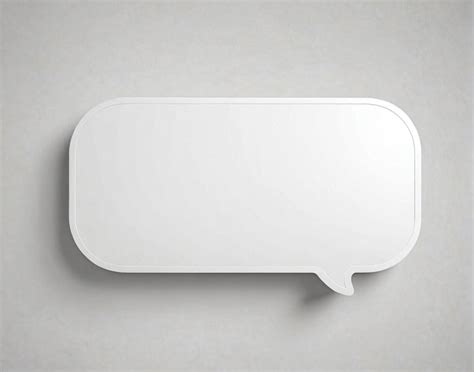 Premium Photo A White Speech Bubble On A Gray Background