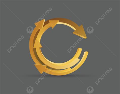 3d Yellow Arrow Arrowm Aim Sticker Style Round Png And Vector With