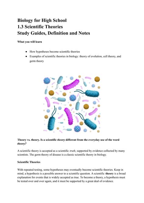 Scientific Theory Examples