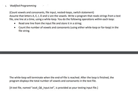 Answered Modified Programming Count Vowels And Bartleby