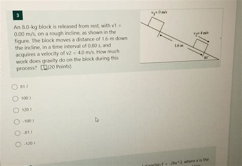 solved an 8 0−kg block is released from rest with v1 0 00