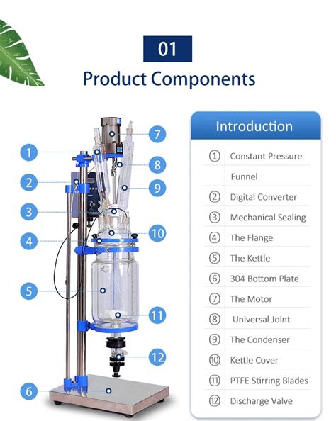 5l Lab Jacketed Chemistry Glass Batch Reactor High Productivity