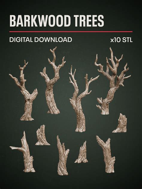 Digital Download Barkwood Trees Stl Epic Basing