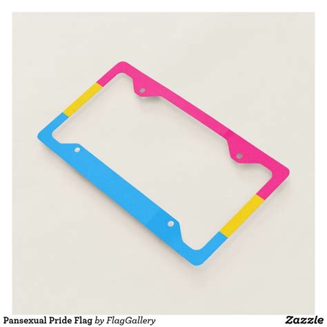 Pansexual Pride Flag License Plate Frame Gay Rainbow Flag Pansexual