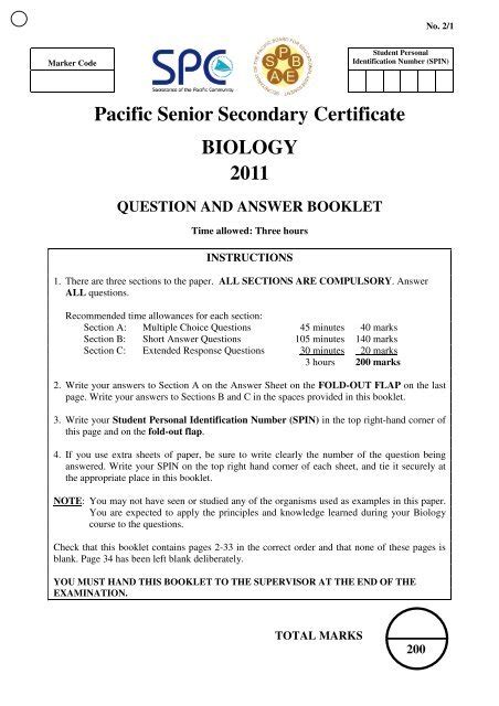 Biology Exam Paper Pdf