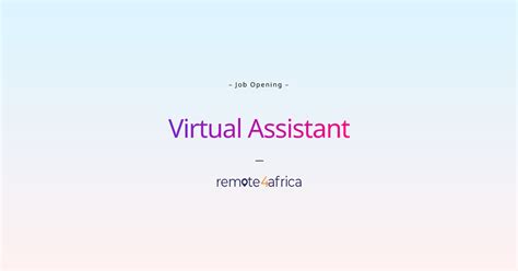 Remote Virtual Assistant Job At Human Resource Services Company