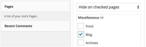 Hide Wordpress Widgets On Specific Pages Posts