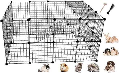 Mgkr Corral Para Mascotas Jaula Modular 36 Piezas Bricolaje Corral Para Mascotas De Metal 140 X