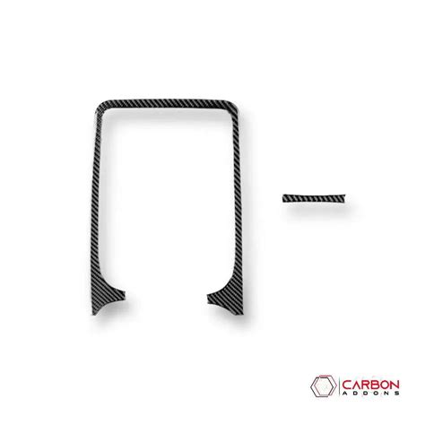 Real Carbon Fiber Infotainment Radio Screen Trim Overlay For 2011 2020