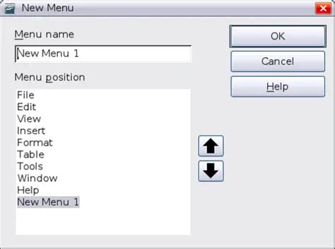 OpenOffice Writer X Creating A New Menu