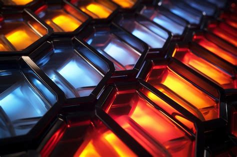 Premium Photo Electric Hexagon Lights
