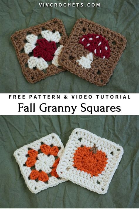Crochet Pumpkin Granny Square Free Pattern And Video Tutorial Fall