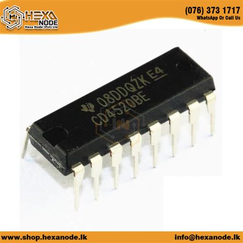 Cd4520 Dip Dual 4 Bit Synchronous Binary Counter Hexa