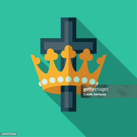Crown And Cross Christian Icon High Res Vector Graphic Getty Images