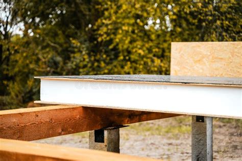 Building Construction Of Wooden Frame House Made Of Sip Structural