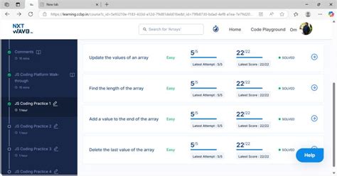 Day85 100daysofcodingchallenge Codingjourney Javascript Arrays Om Mane