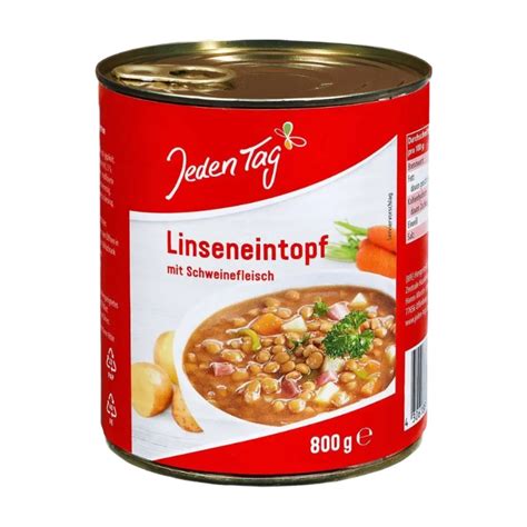 Jeden Tag Linseneintopf 800 G Dosenware Joybuy