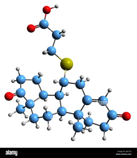 3d Image Of Ovandrotone Skeletal Formula Molecular Chemical Structure
