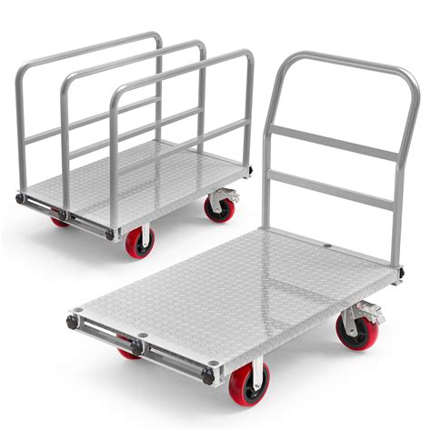 Phexod 2 In 1 Convertible Steel Platform Truck And Panel Cart 2500 Lb