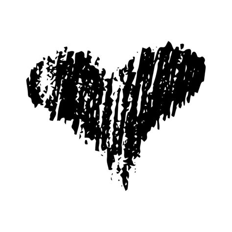 Sketch Scribble Heart Hand Drawn Pencil Scribble Hearts Vector