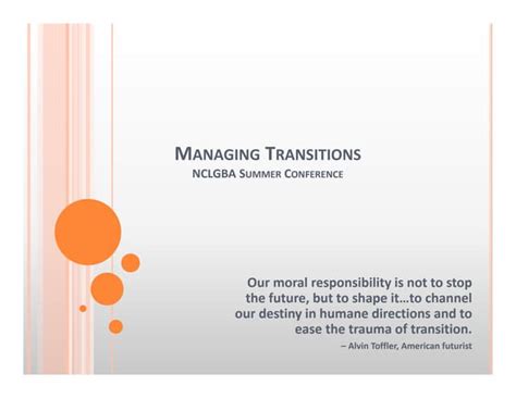 Managing Transitions Presentation Pdf