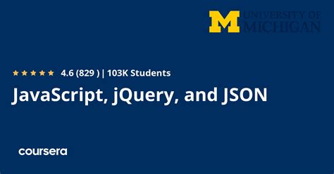 Javascript Jquery And Json Coursera