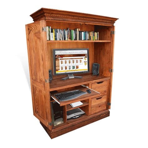 Computer Armoire Open All Wood Furniture