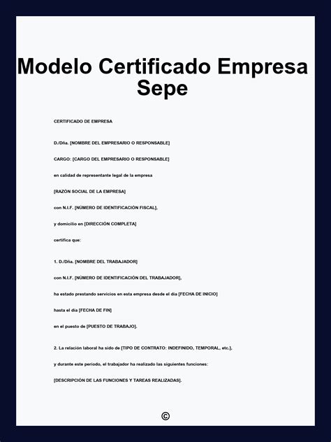 Modelo Certificado De Empresa Pdf