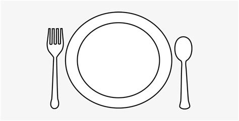 Dinner Plate Clip Art Black And White