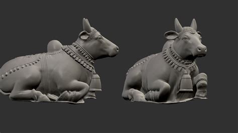 Stl File Nandi Cow Temple 🐄・3d Printer Design To Download・cults
