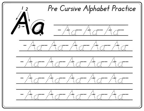 Pre Cursive Alphabet Worksheets Printable Alphabet Letters