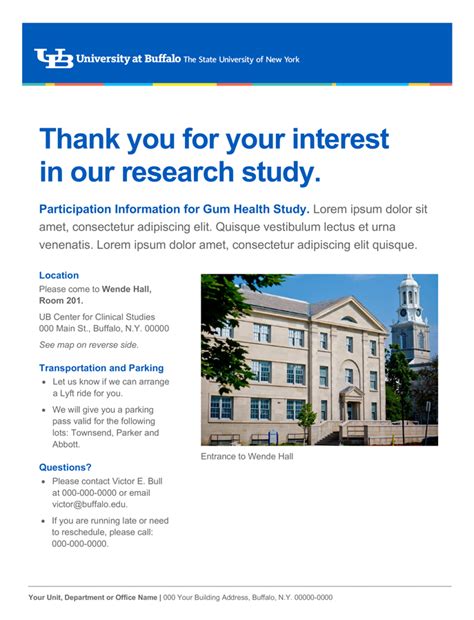 Research Recruitment Poster Template