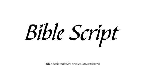 Bible Script Font