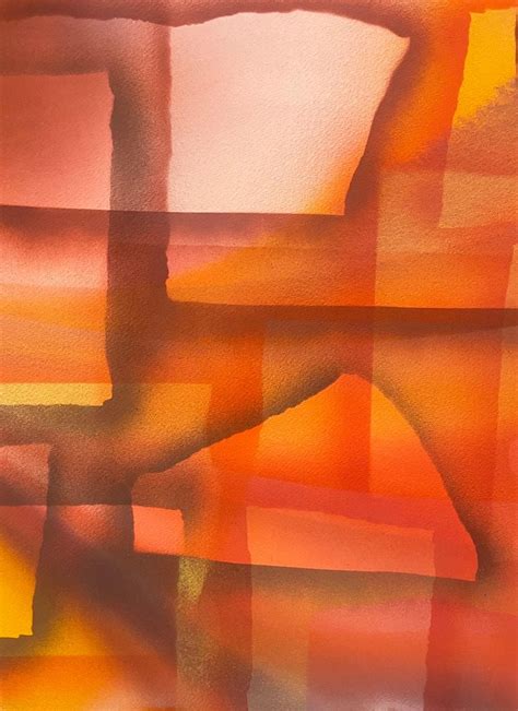 Dom Mingolla Large Abstract Expressionist Watercolor Color Field