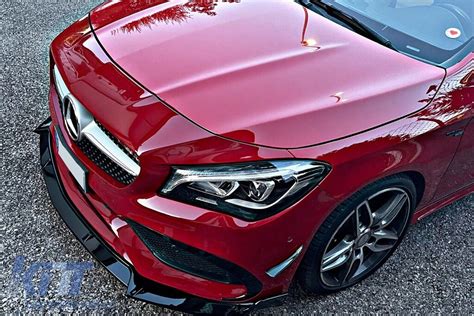Front Bumper Spoiler Lip Extension Suitable For Mercedes Cla C117 X117