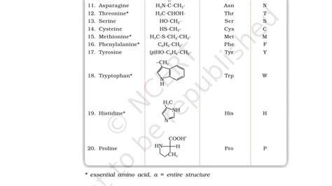 Amino Acid Table And Math Resources