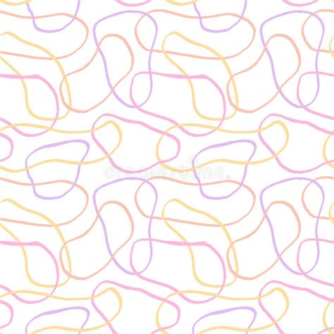 Wavy Seamless Cute Squiggle Pattern Seamless Print Of Colorful Abstract Squiggles Print