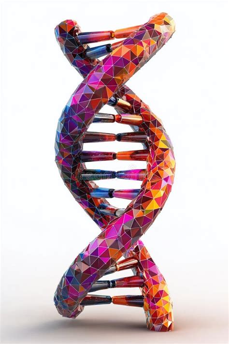 Lowpoly 3d Model Of A Dna Double Helix A Detailed Exploration Of