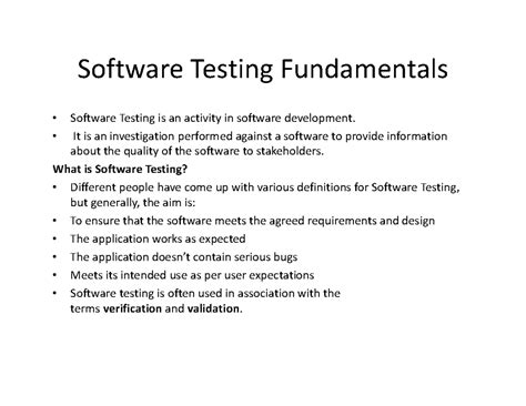 Software Testing Fundamentals Cs101 Key Concepts And Techniques