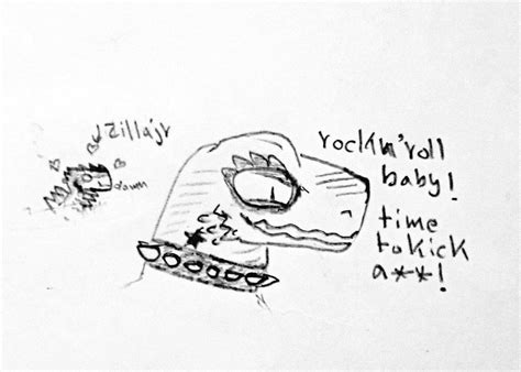 Since Yall Liked The Chibi Shimo Art I Made Heres Zilla Jr And Komodithrax Being A Happy