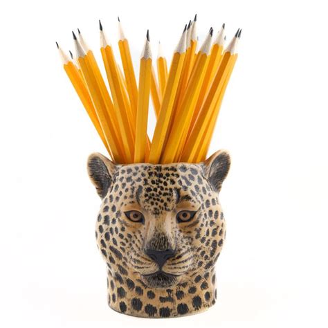 Leopard Pencil Holder Ceramic Animals Ceramics Pencil