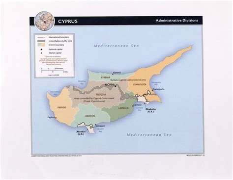 Map Of Cyprus With Major Towns And Roads