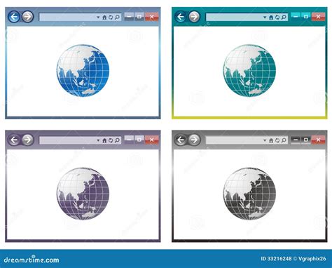 web browser in vector stock vector illustration of computer 33216248