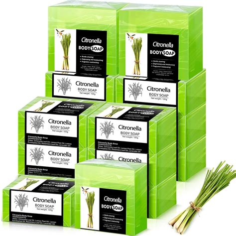 Dimsile 16 Pcs Mosquito Repellent Citronella Soap Bar