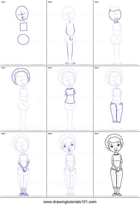 How To Draw Dr Maisha From Doc Mcstuffins Printable Drawing Sheet By